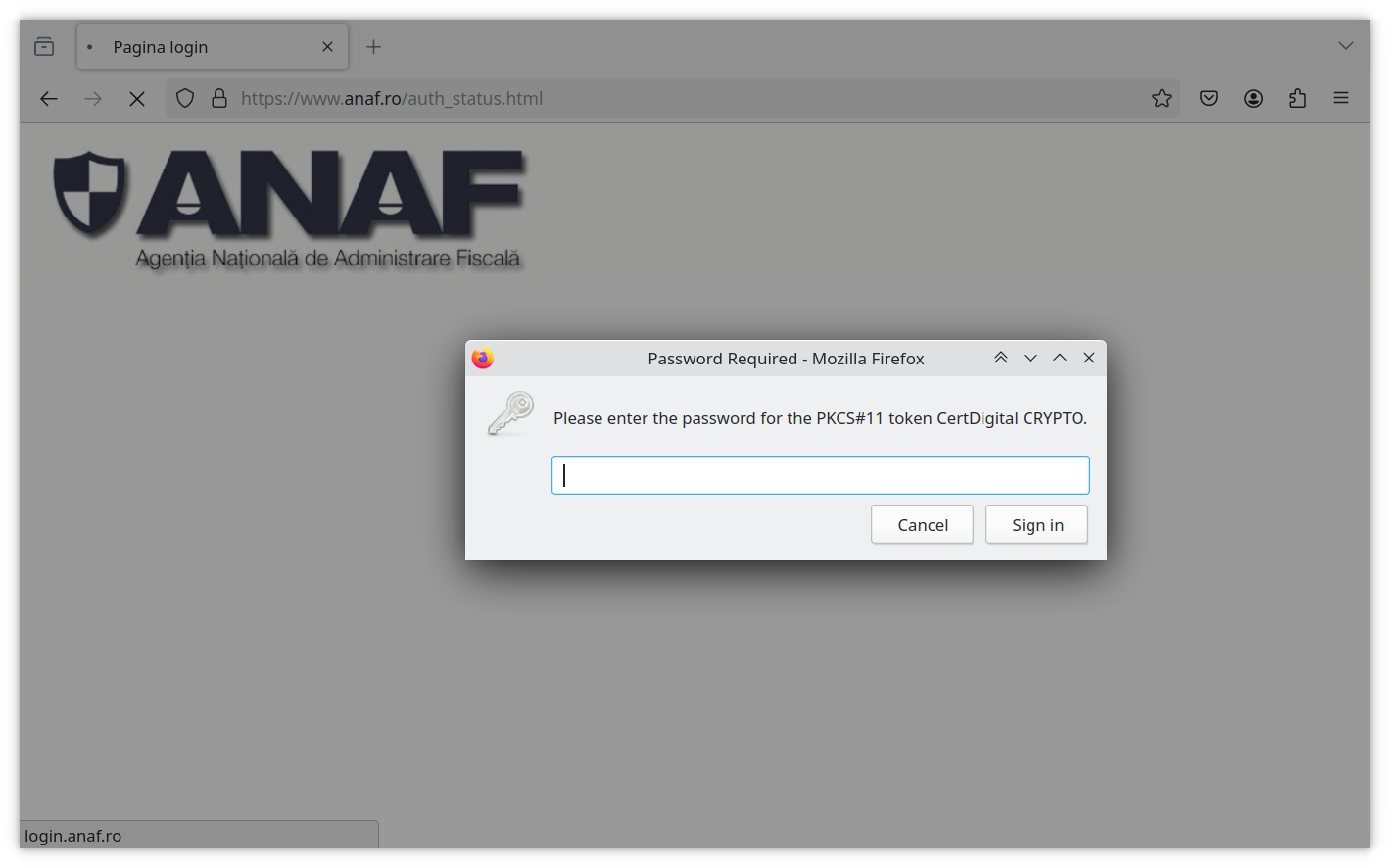 Autentificarea în ANAF SPV, pe Linux si MacOS, din Firefox, cu ...